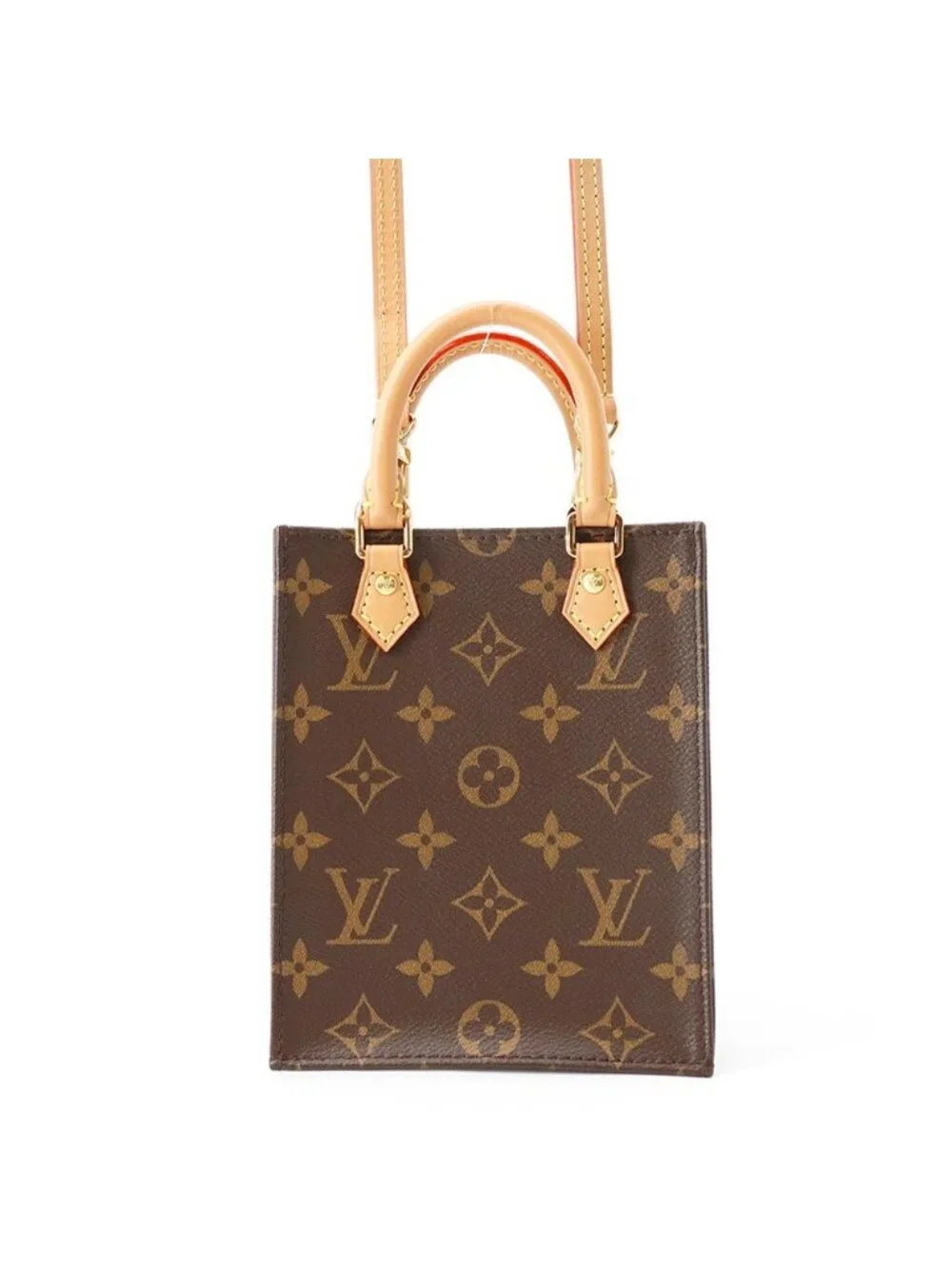 Louis Vuitton | Bags | Louis Vuitton Handbag Monogram Petite Sac Plat ...